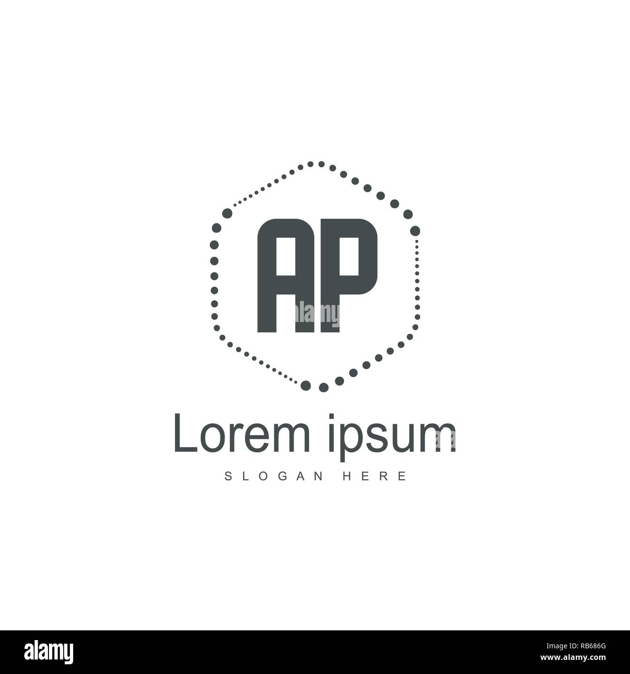 AP Letters Logo Design. Simple and Creative Black Letter Concept ...