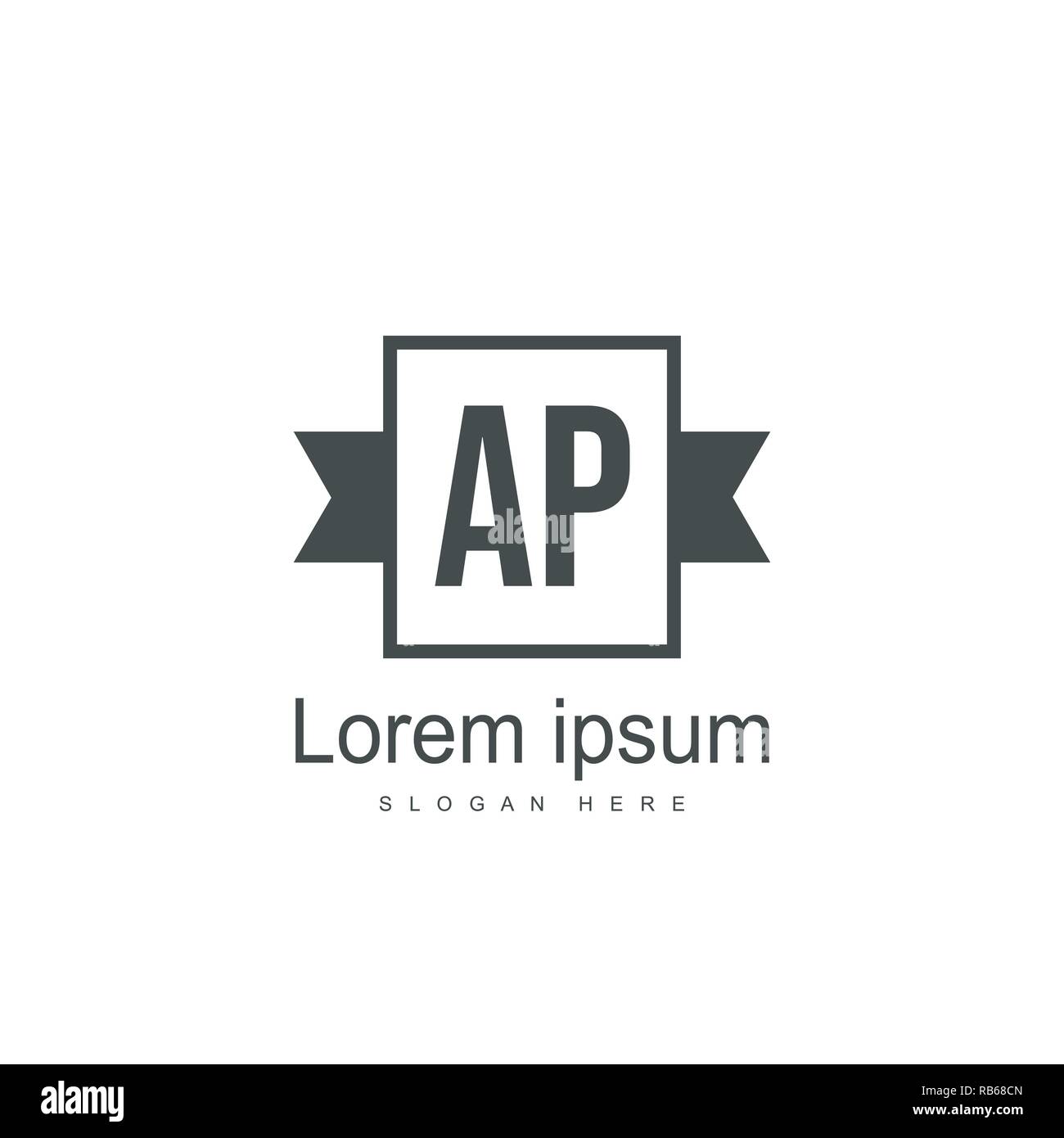 AP Letters Logo Design. Simple and Creative Black Letter Concept ...