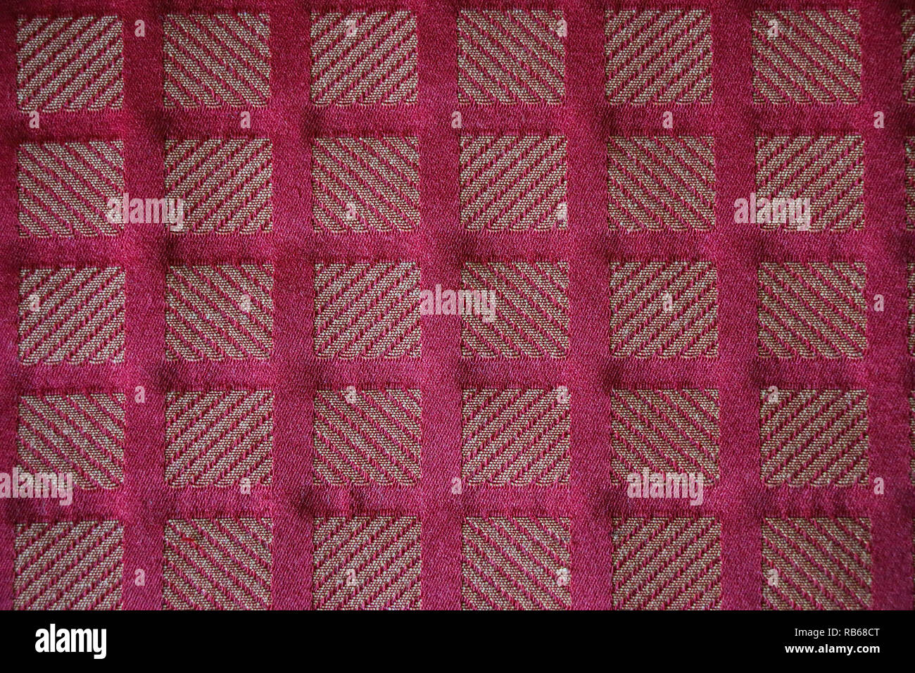 Texture of fabric in a square red and white colors Stock Photo - Alamy