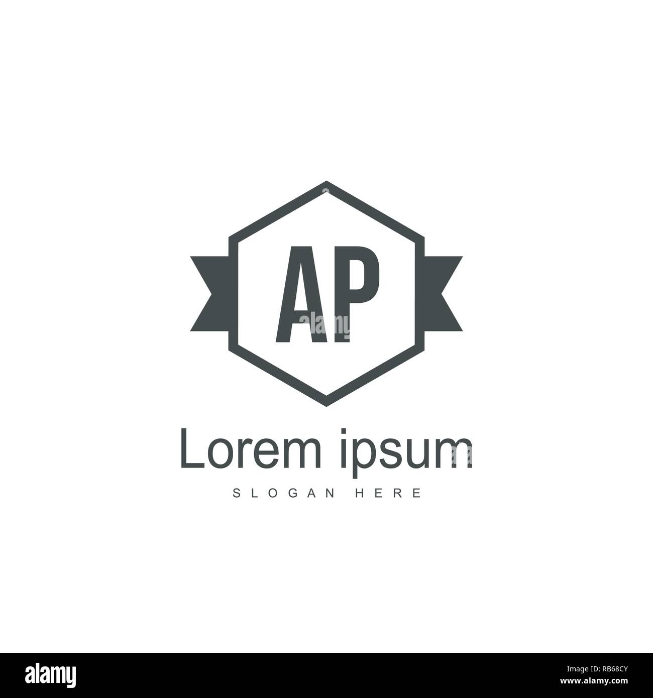AP Letters Logo Design. Simple and Creative Black Letter Concept ...