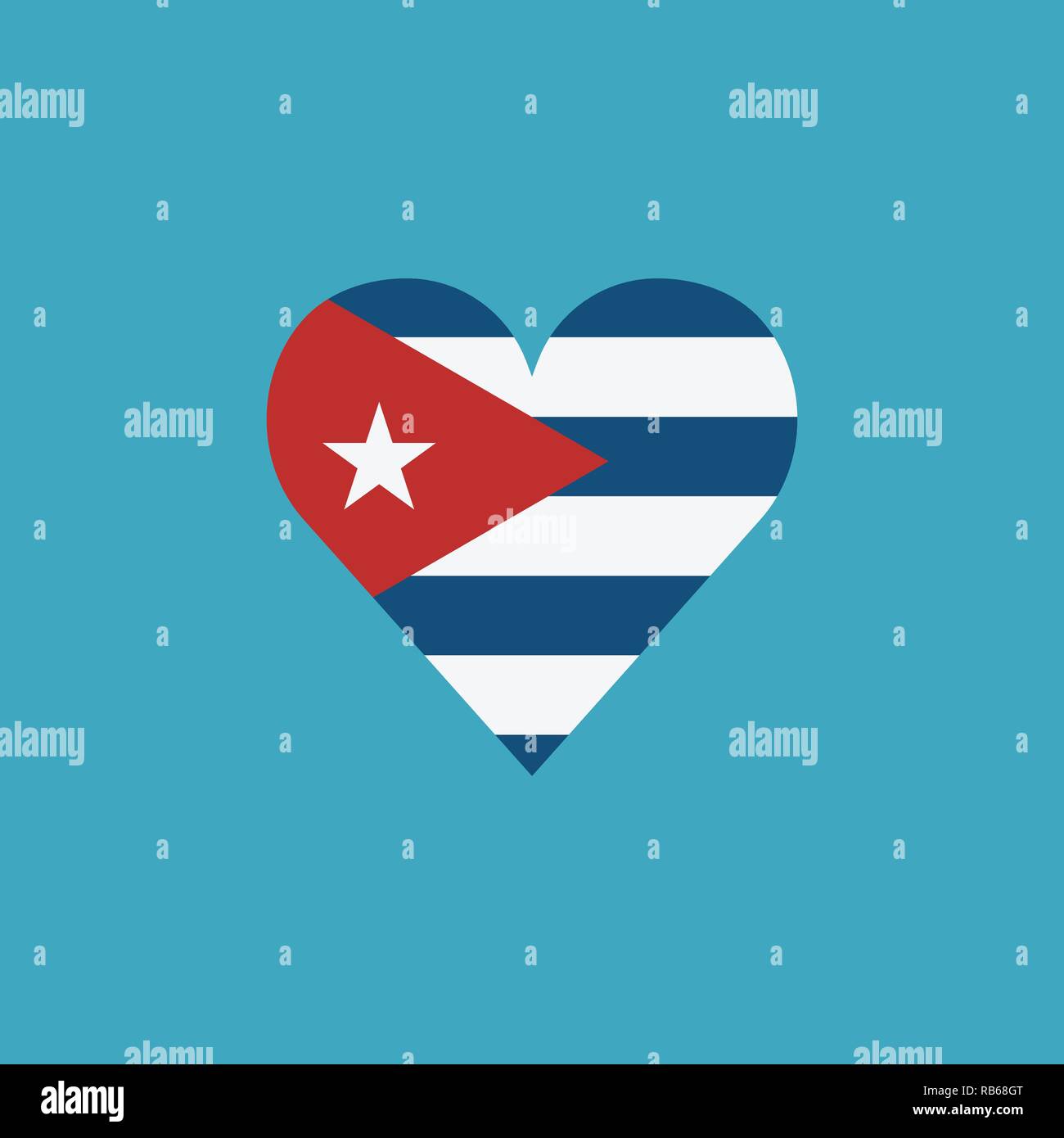 Heart of cuba Stock Vector Images - Alamy