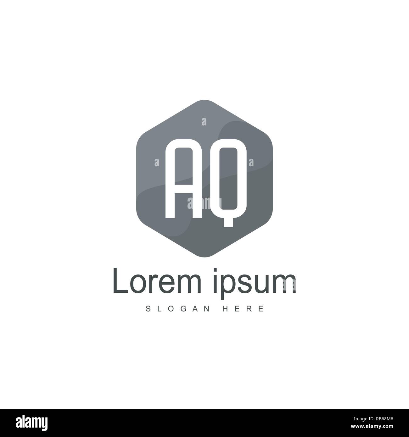 AQ Letters Logo Design. Simple and Creative Black Letter Concept ...
