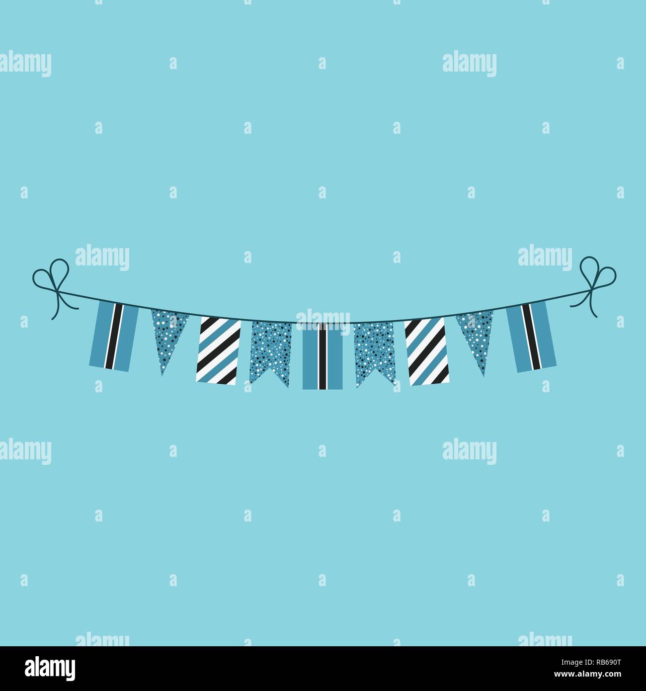 Decorations bunting flags for Botswana national day holiday in flat ...
