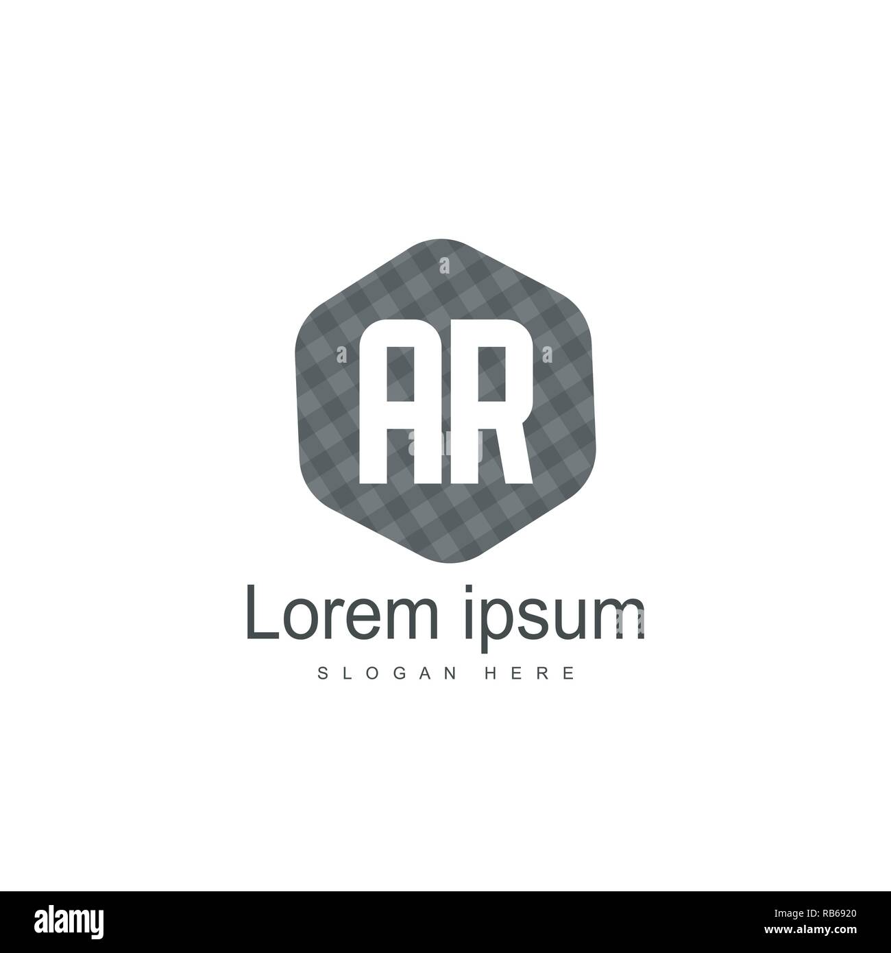 AR Letters Logo Design. Simple and Creative Black Letter Concept ...