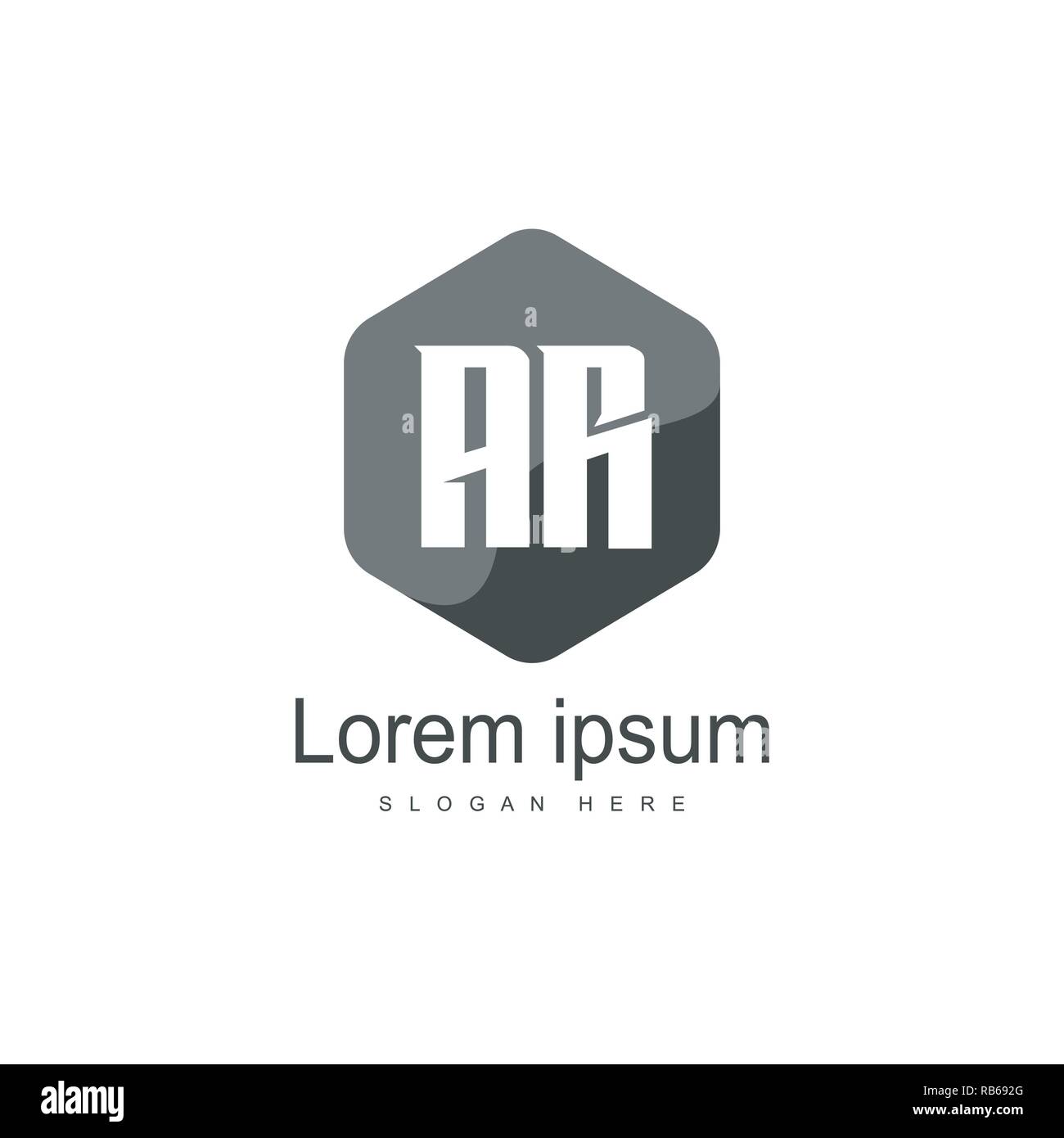 AR Letters Logo Design. Simple and Creative Black Letter Concept ...