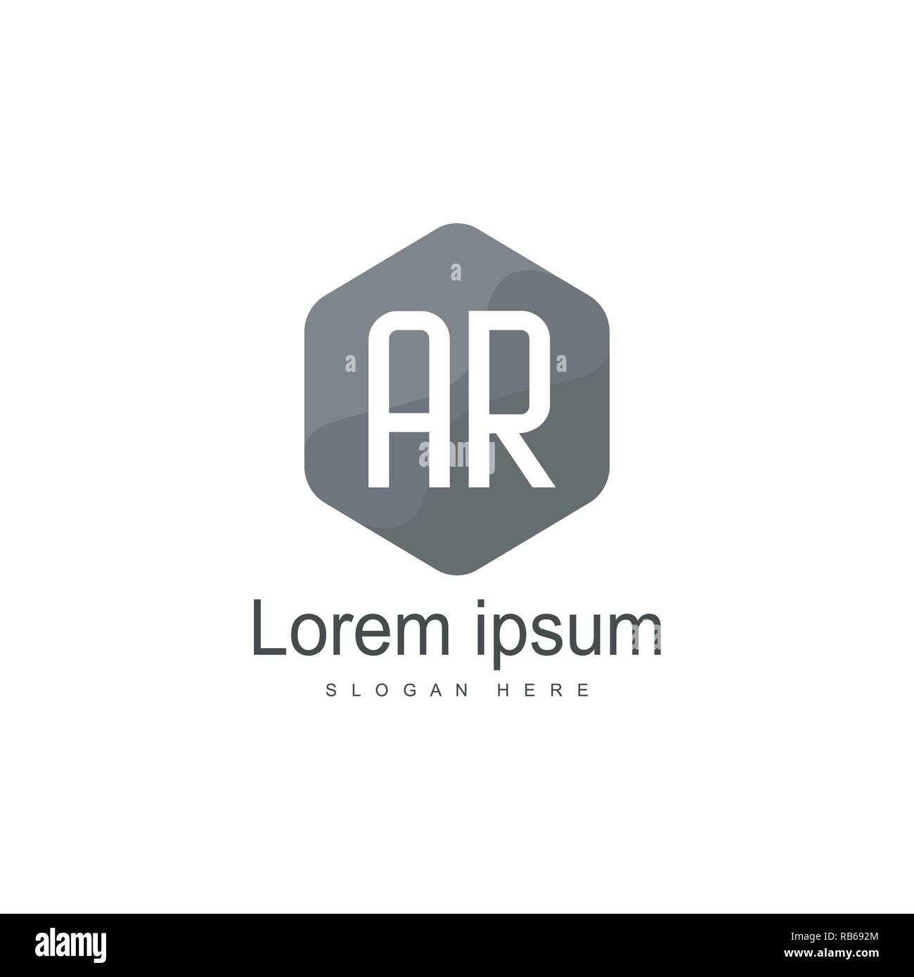 AR Letters Logo Design. Simple and Creative Black Letter Concept ...