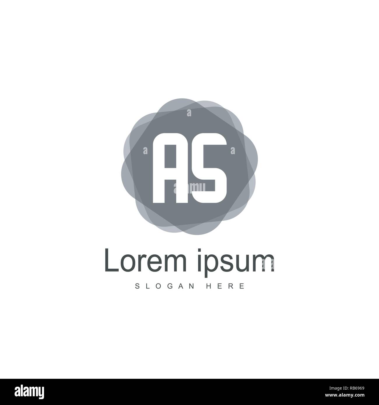 AS Letters Logo Design. Simple and Creative Black Letter Concept ...