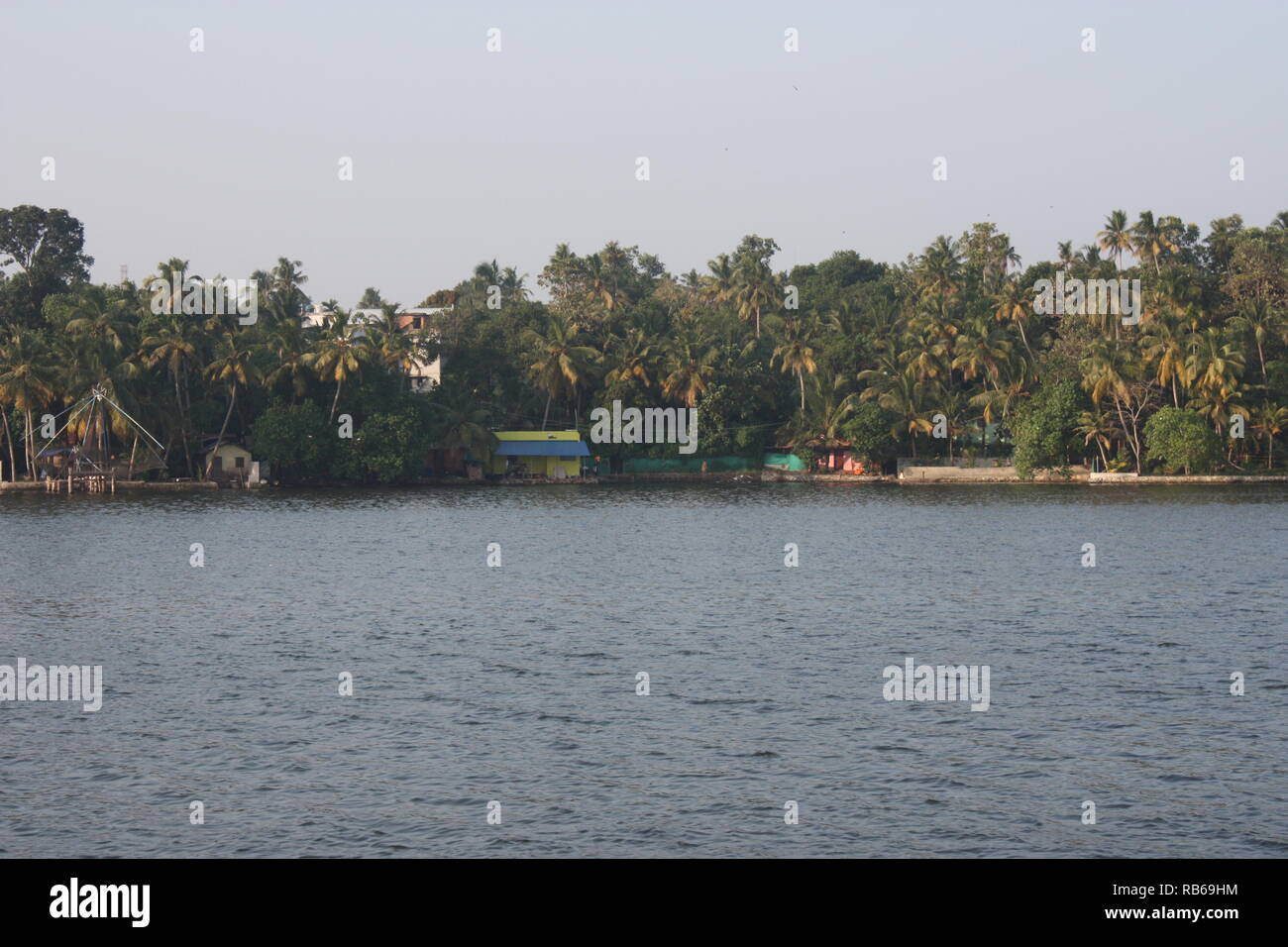 Kerala backwaters India Quilon Kollam Stock Photo - Alamy