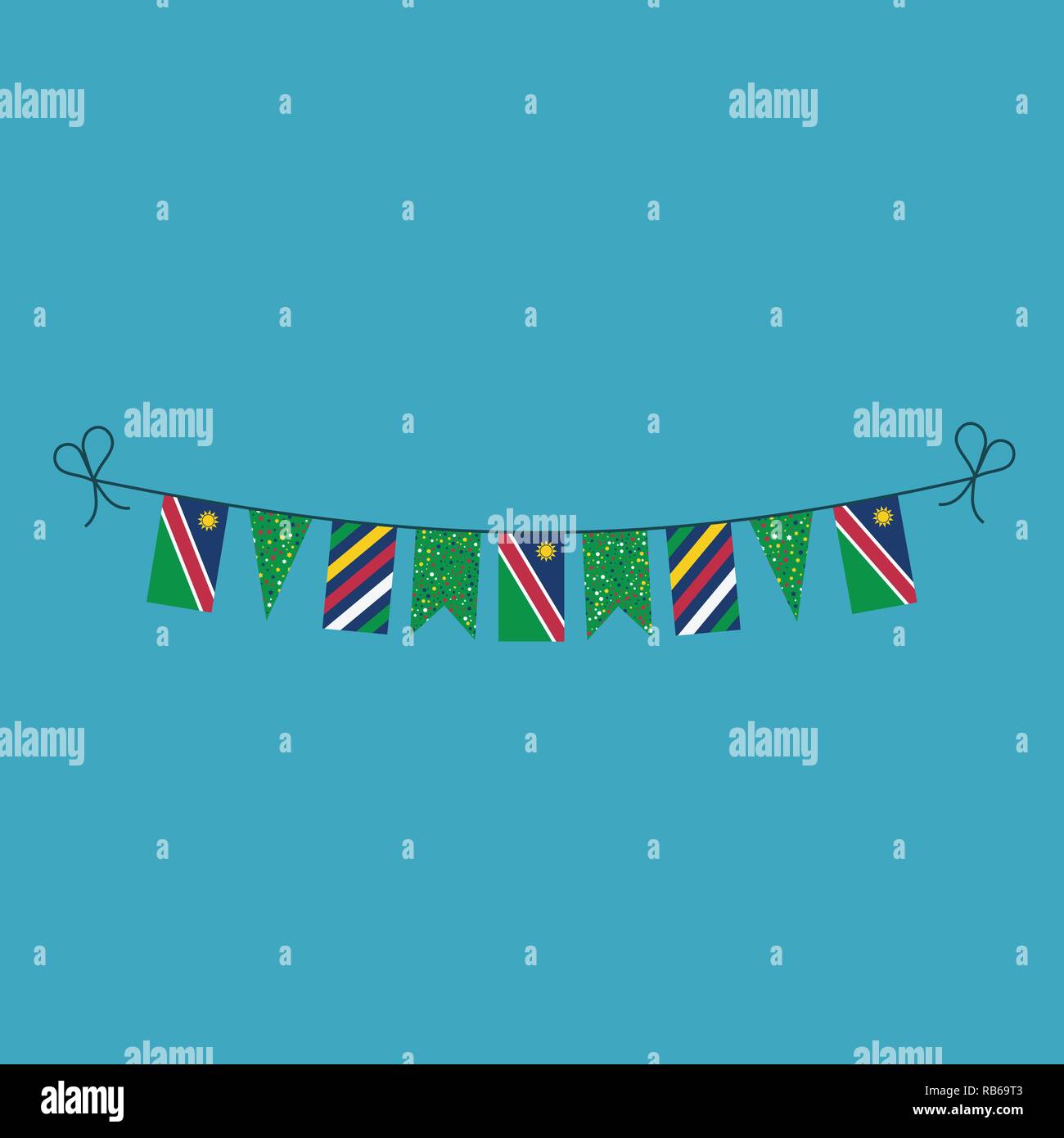 Decorations bunting flags for Namibia national day holiday in flat ...