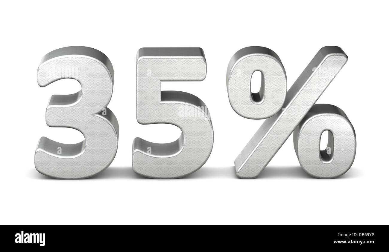 35 percent 3d rendering silver structure Stock Photo - Alamy