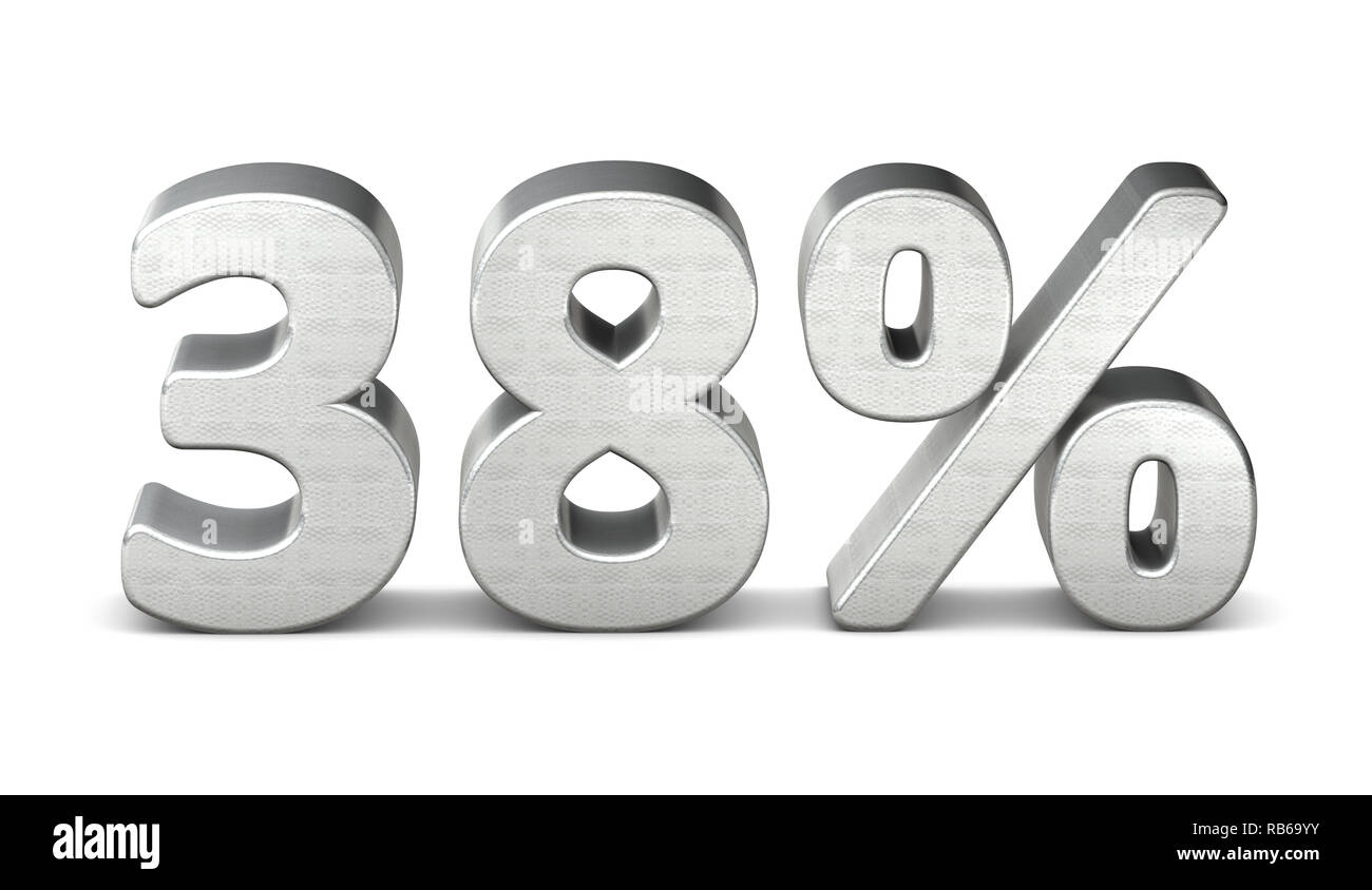 38 percent 3d rendering silver structure Stock Photo - Alamy