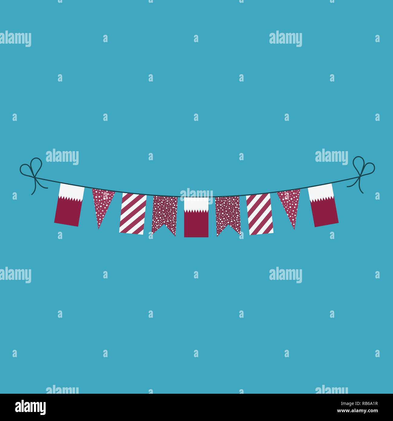 Qatar flag hanging hi-res stock photography and images - Alamy