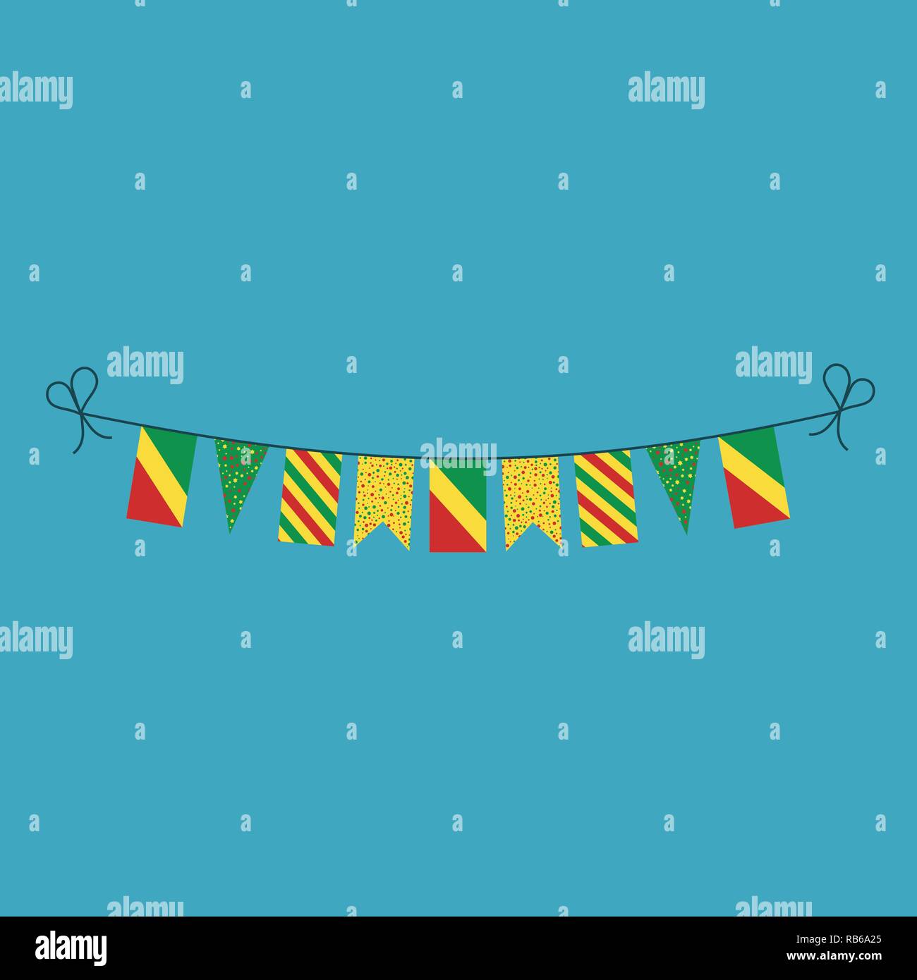 Decorations bunting flags for Republic of the Congo national day ...