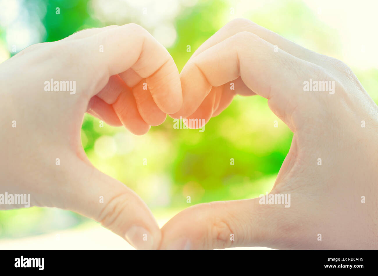 hands shaped heart, love concept, love couple, boyfriend and girlfriend ...