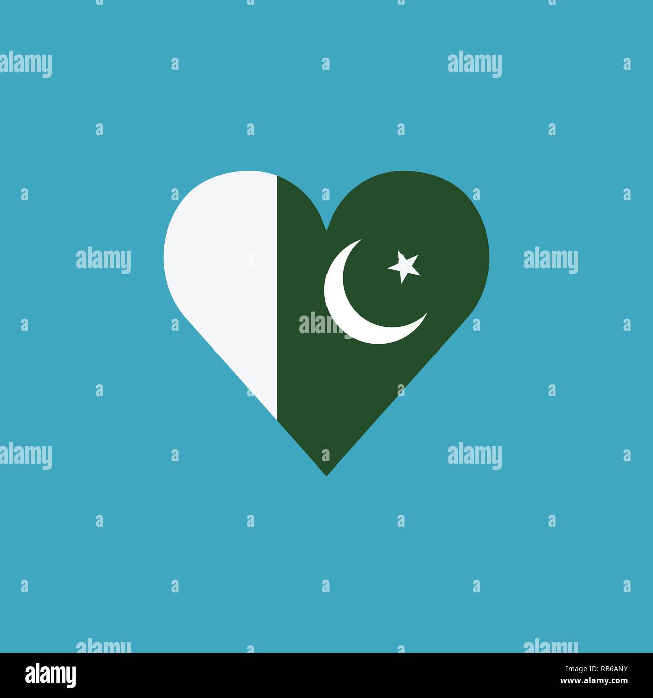 Love pakistan heart flag icon hi-res stock photography and images - Alamy