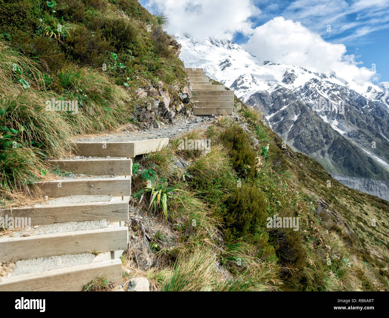 Sealy Tarns Track stars, Aoraki, Mount Cook, New Zealand, NZ Stock ...