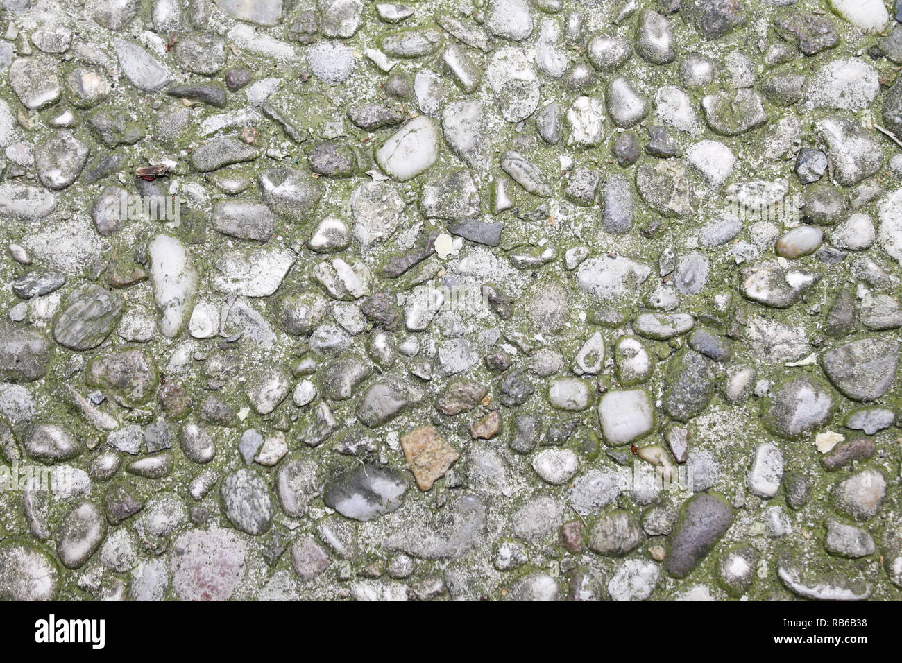 Pebble stone floor tile seamless background. Cement mixed gravel pebble ...