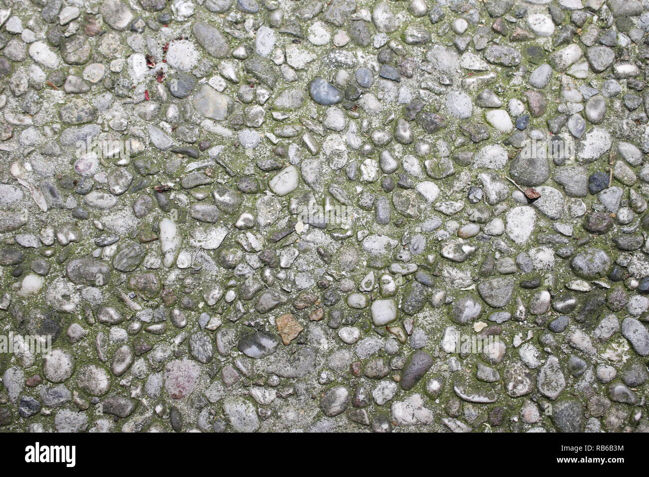 Pebble stone floor tile seamless background. Cement mixed gravel pebble ...