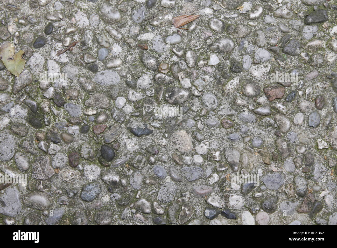 Pebble stone floor tile seamless background. Cement mixed gravel pebble ...