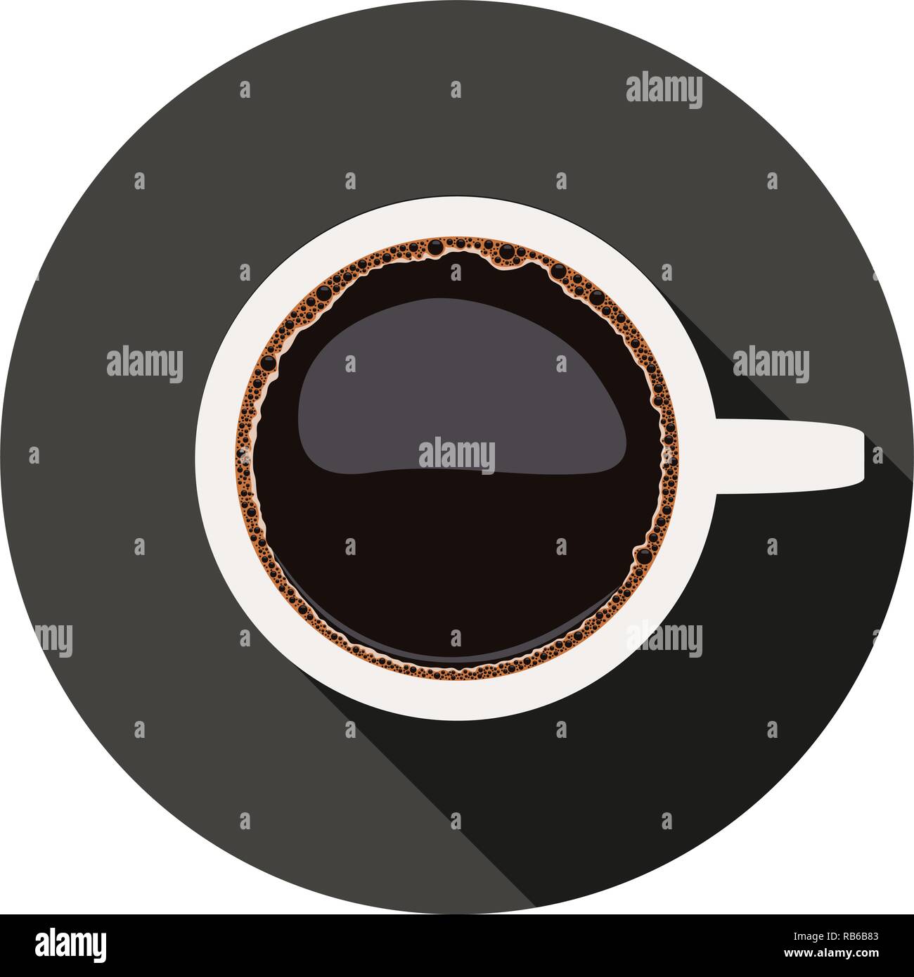 vector coffee cup symbol. flat icon of coffee with foam Stock Vector ...