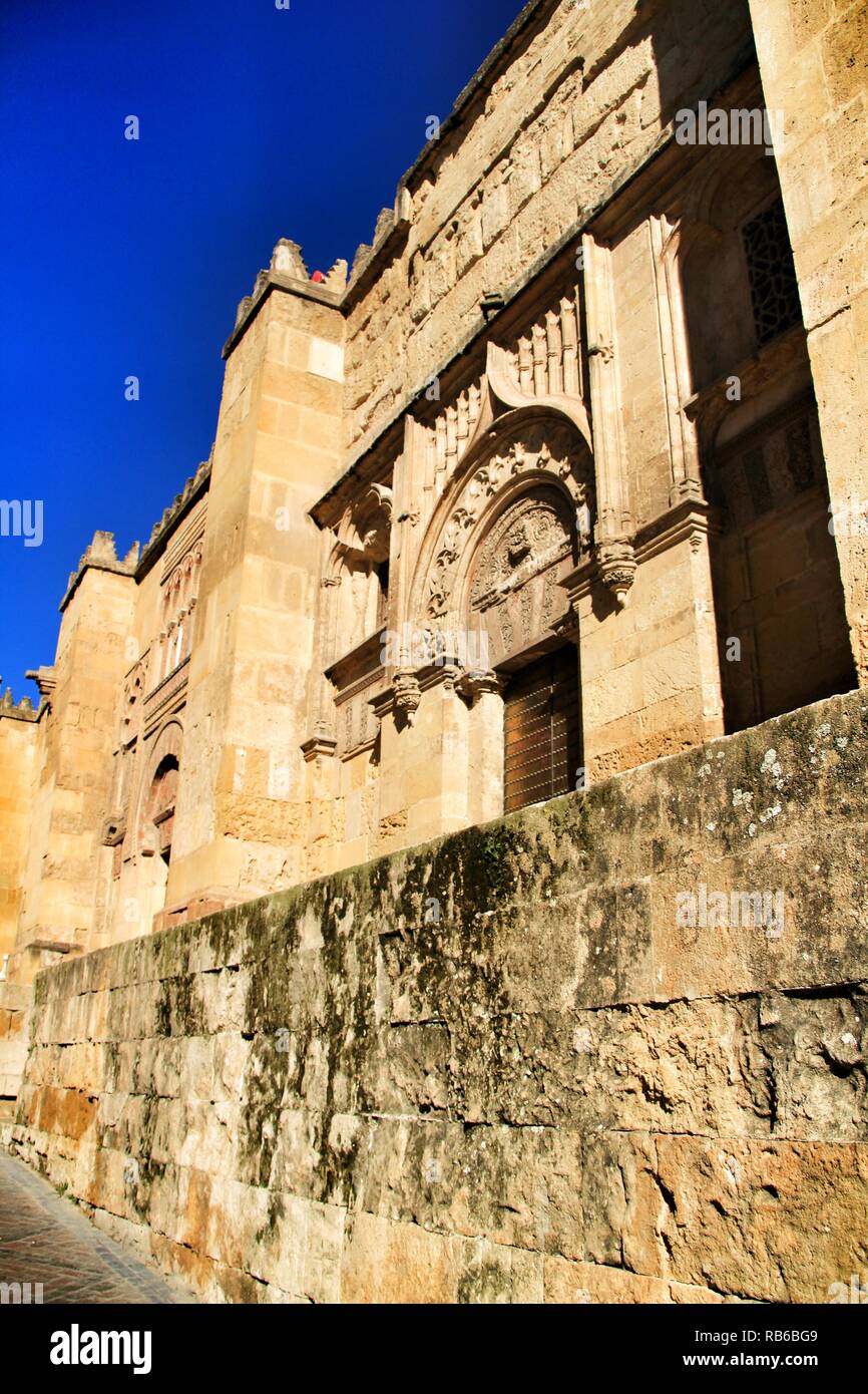 Beautiful and colossal door of the Mosque of Cordoba in Spain Stock ...