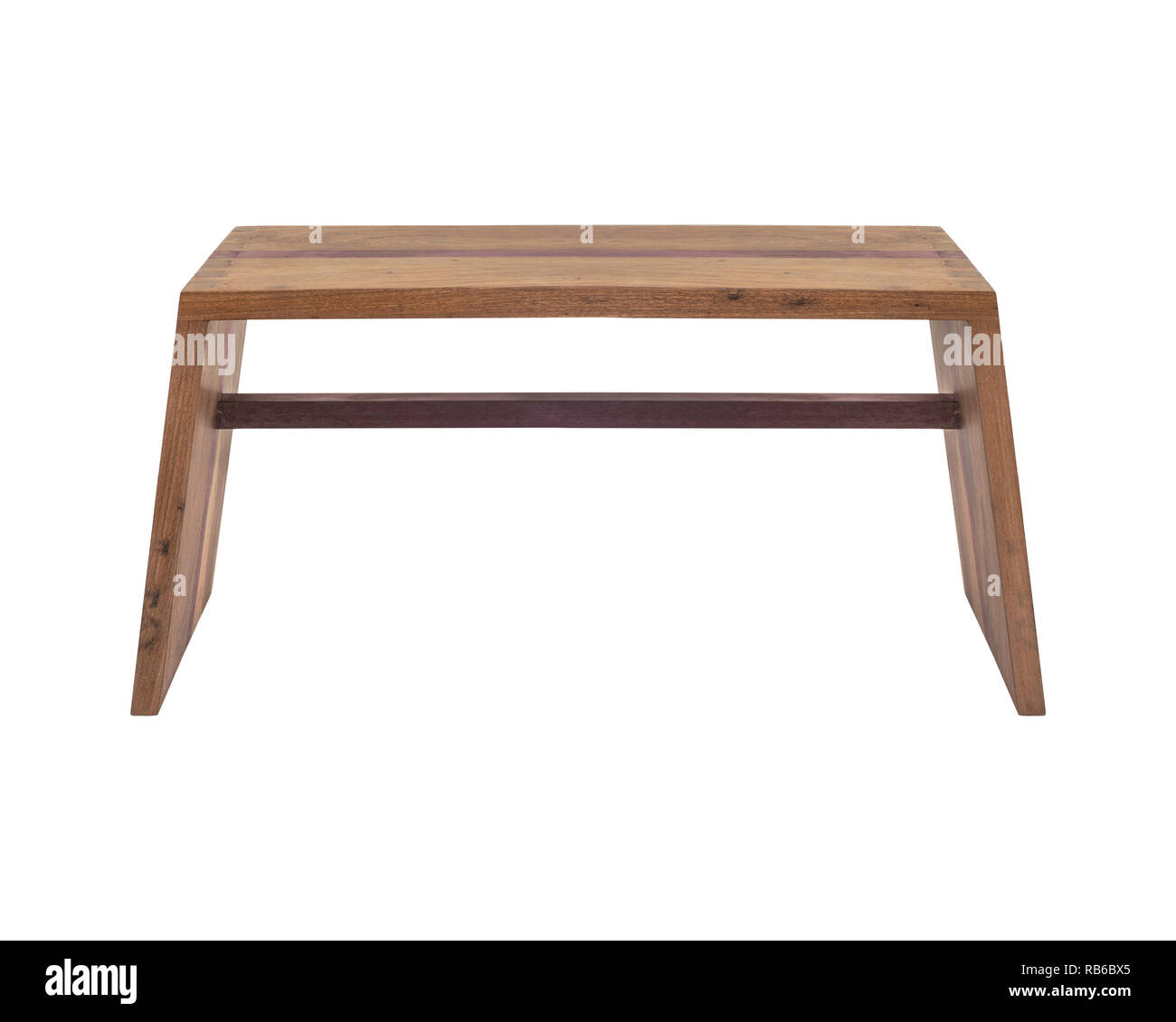 Bench. Wooden. of rough planks and logs. rustic bench of ecological ...