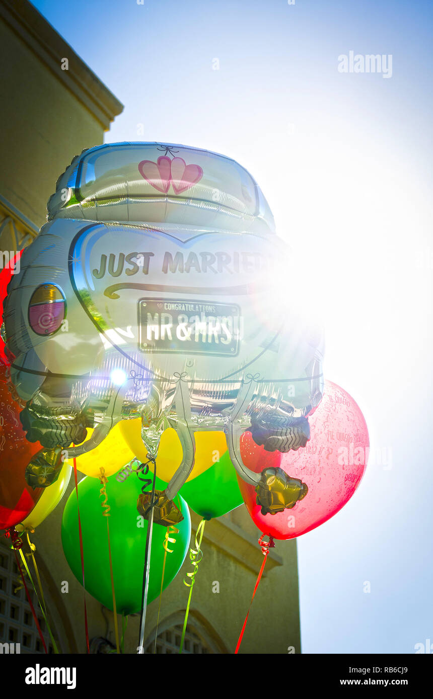 Just married balloon Stock Photo - Alamy