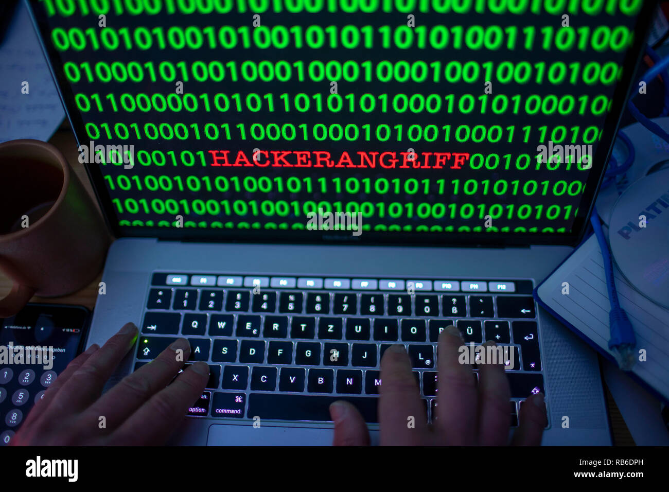 Schwerin, Germany. 04th Jan, 2019. ILLUSTRATION - The word "hacker ...