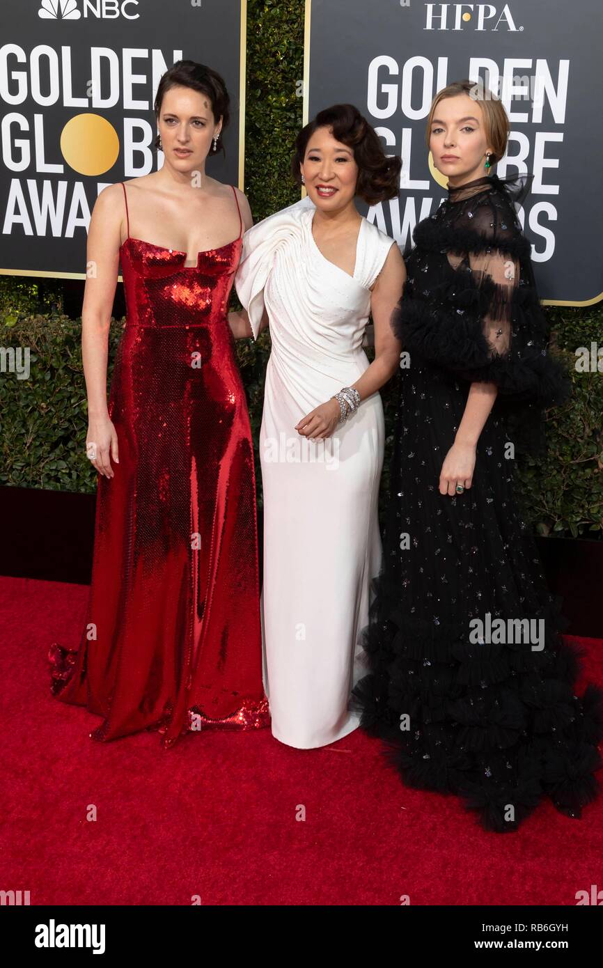 Phoebe Waller-Bridge (l-r), Sandra Oh and Jodie Comer attend the 76th ...