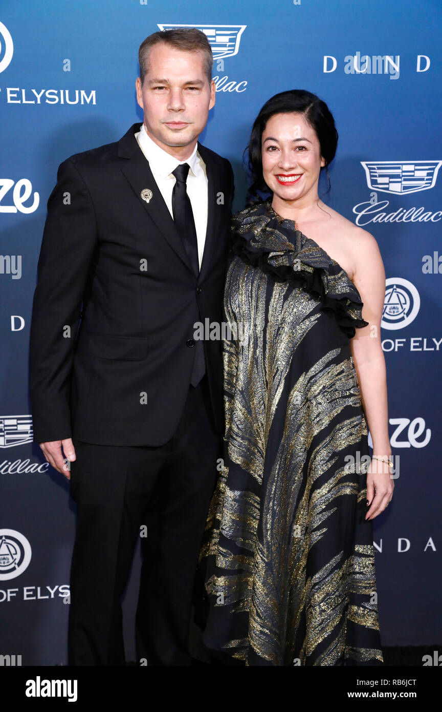 Los Angeles, USA. 5th Jan 2019. Shepard Fairey and his wife Amanda ...