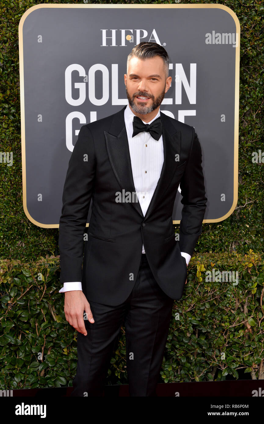 LOS ANGELES, CA. January 06, 2019: AJ Gibson at the 2019 Golden Globe ...