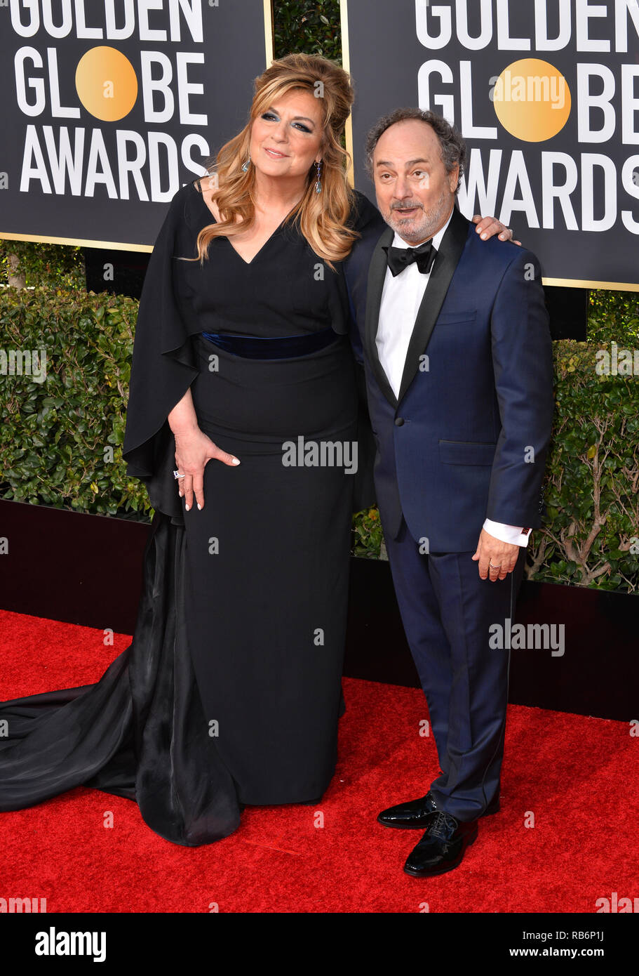 LOS ANGELES, CA. January 06, 2019: Caroline Aaron & Kevin Pollak at the 2019 Golden Globe Awards ...