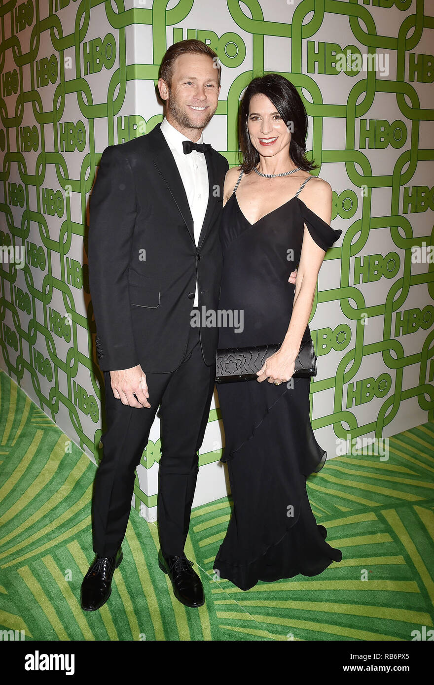 BEVERLY HILLS, CA - JANUARY 06: Aaron Endress-Fox (L) and Perrey Reeves ...