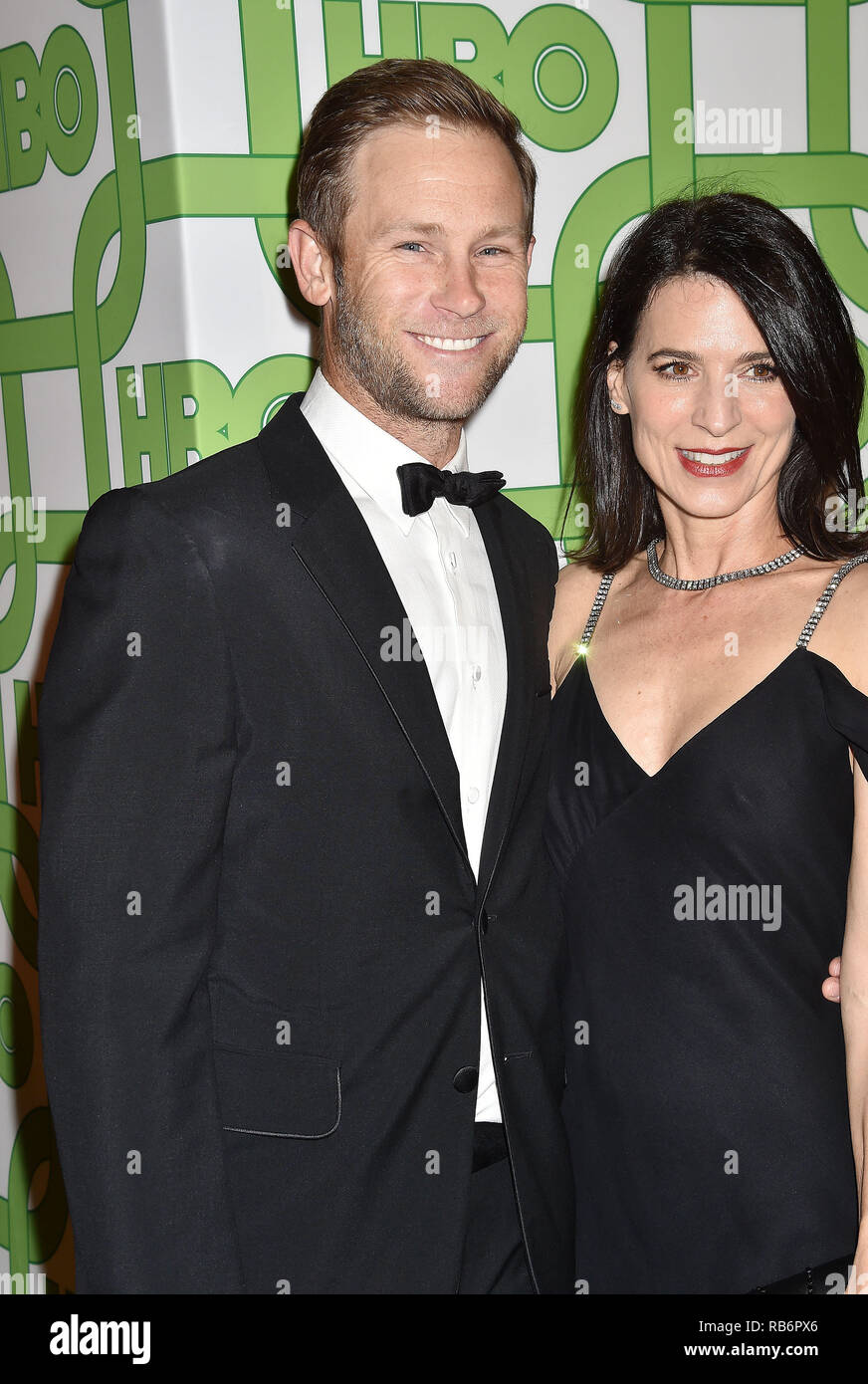 BEVERLY HILLS, CA - JANUARY 06: Aaron Endress-Fox (L) and Perrey Reeves ...