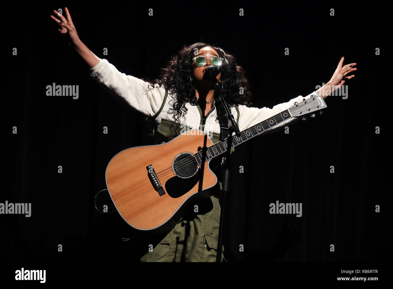 LOS ANGELES, CA, USA - DECEMBER 14: Singer H.E.R. aka Gabriella Wilson ...