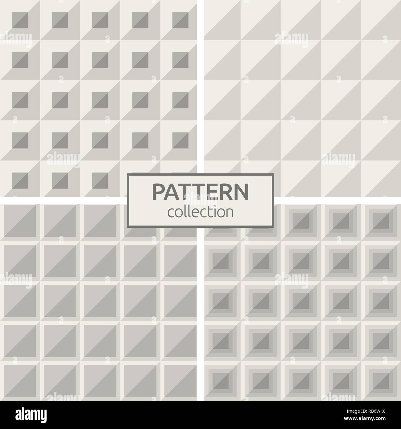 Set of four seamless patterns. Abstract geometrical trendy vector ...