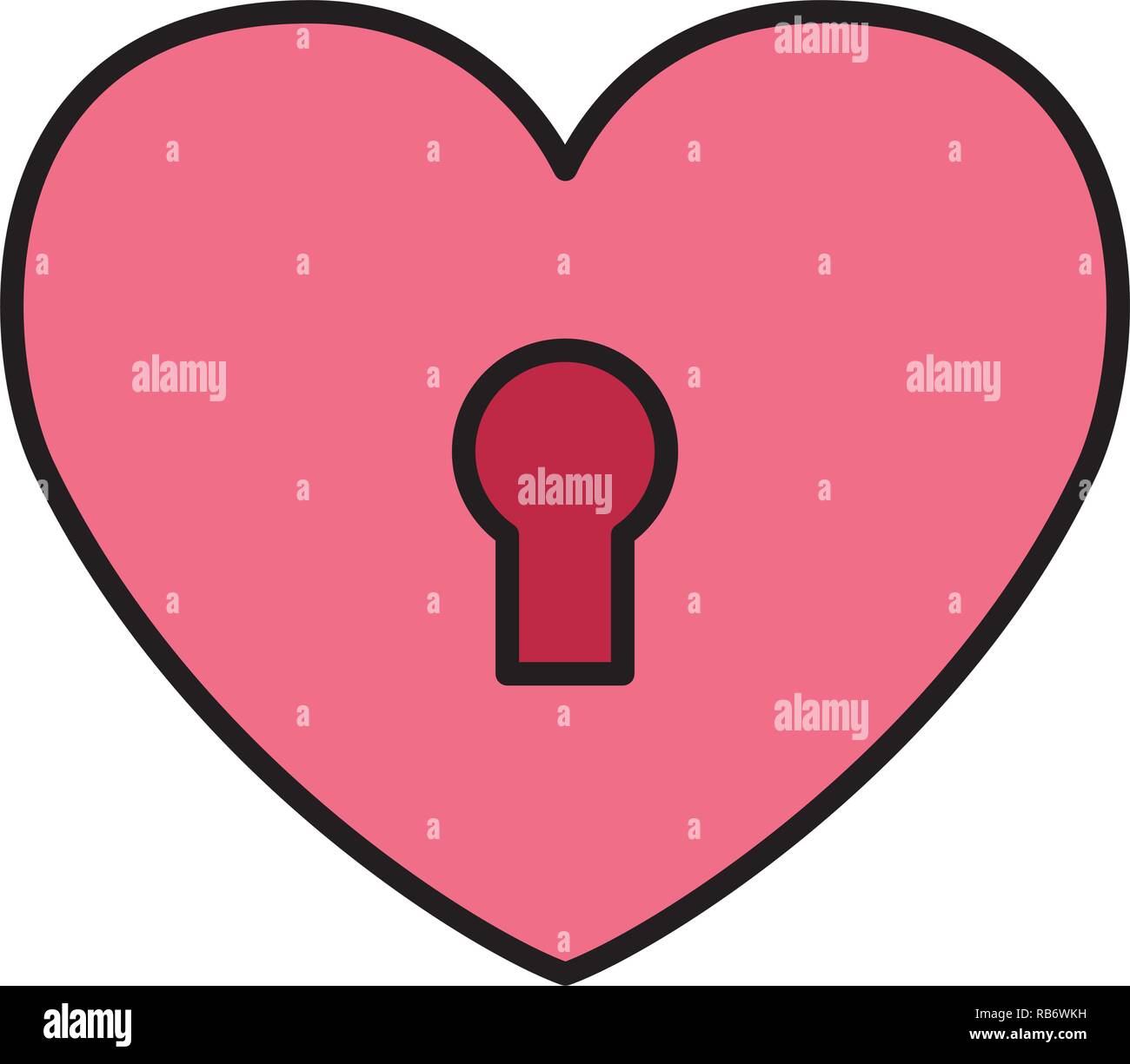 Valentines unlock love concept Stock Vector Images - Alamy