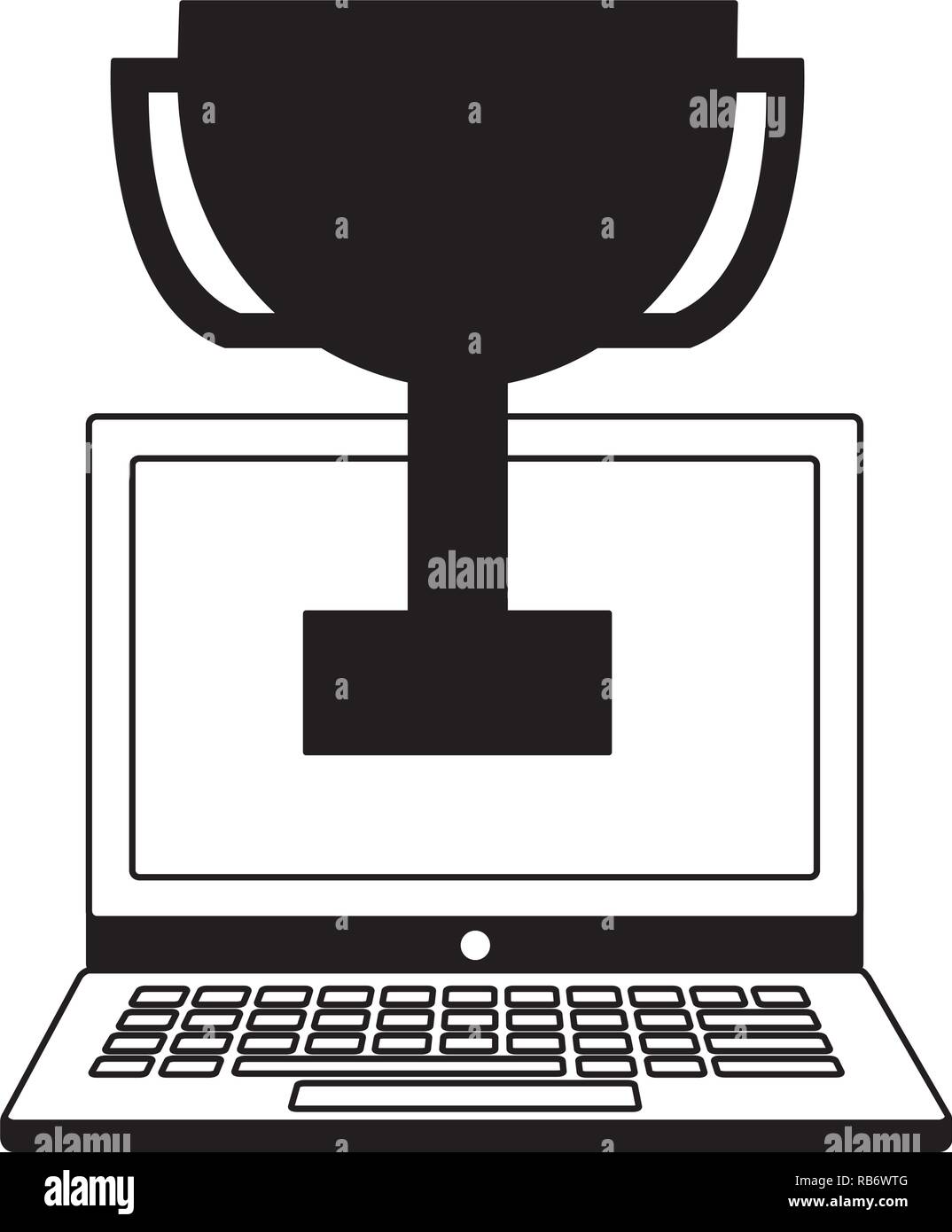 business laptop trophy Stock Vector Image & Art - Alamy