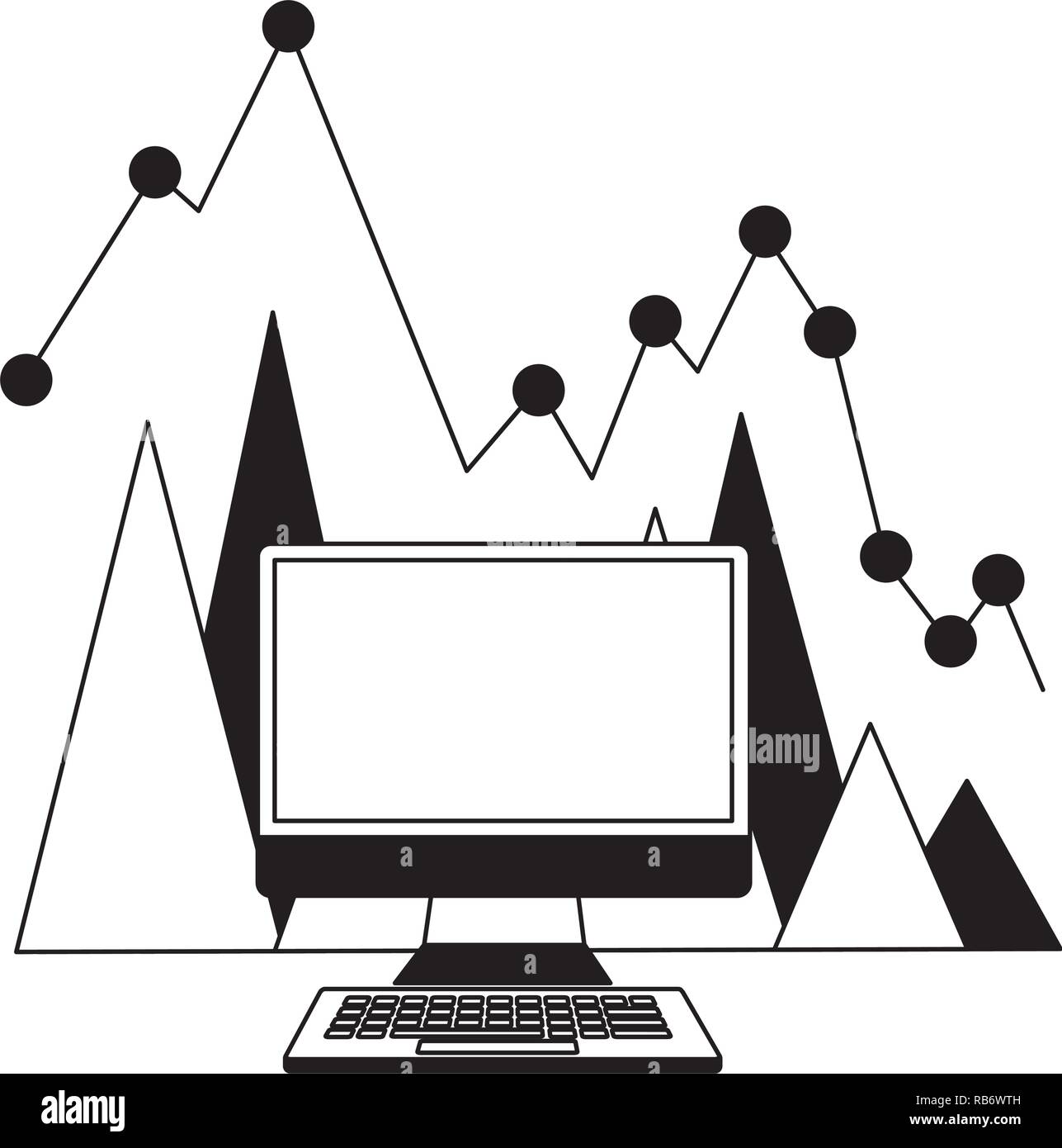 business computer graphic dotted line Stock Vector Image & Art - Alamy