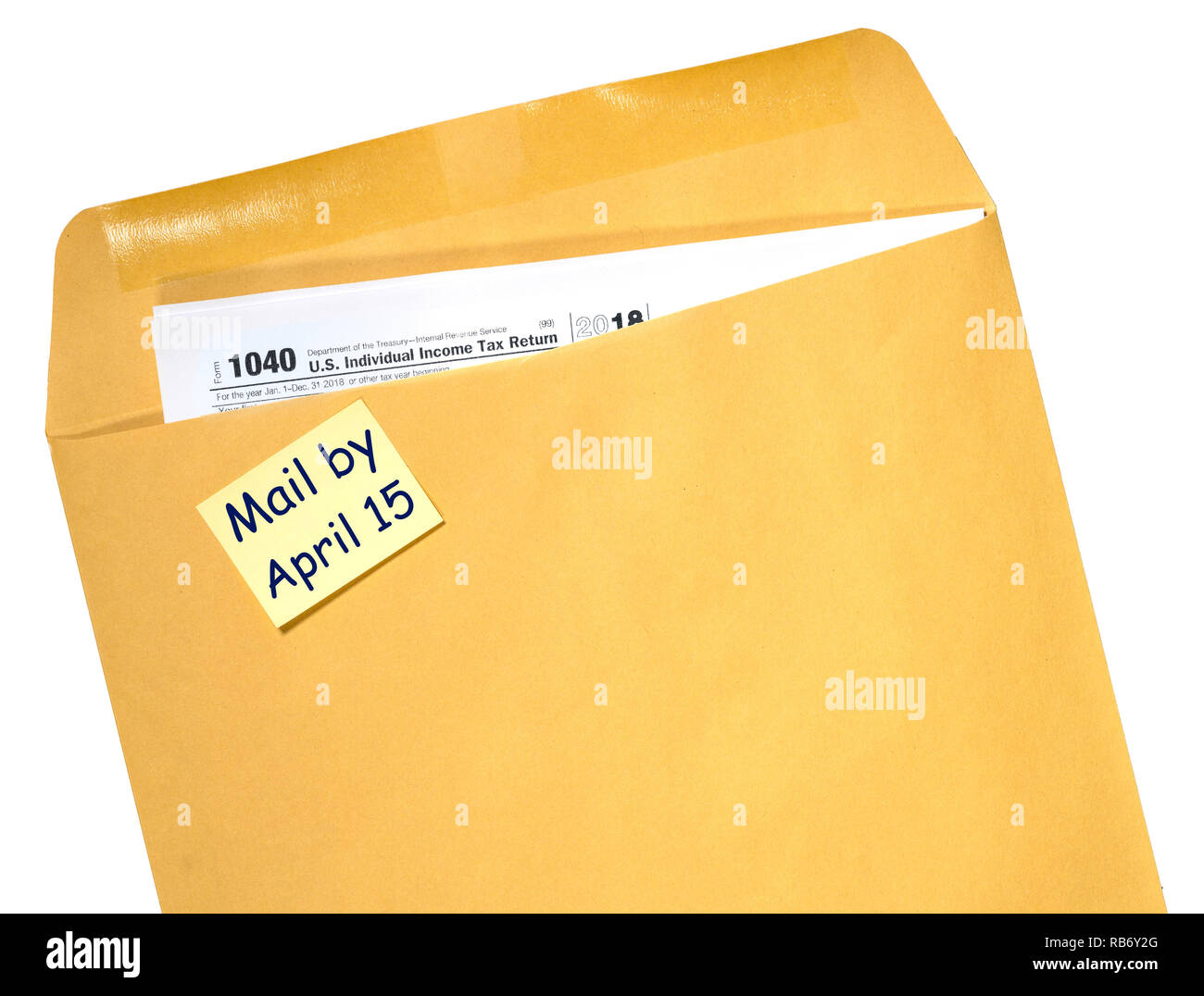 Tax Day Reminder For April 15 On Envelope Stock Photo Alamy tax-day-reminder-for-april-15-on-envelope-stock-photo-alamy