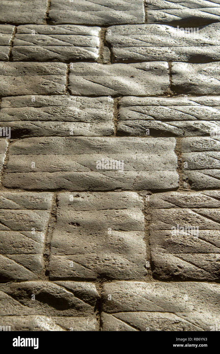 ancient stone floor tiles at the entrance to Fort St Angelo, Malta ...