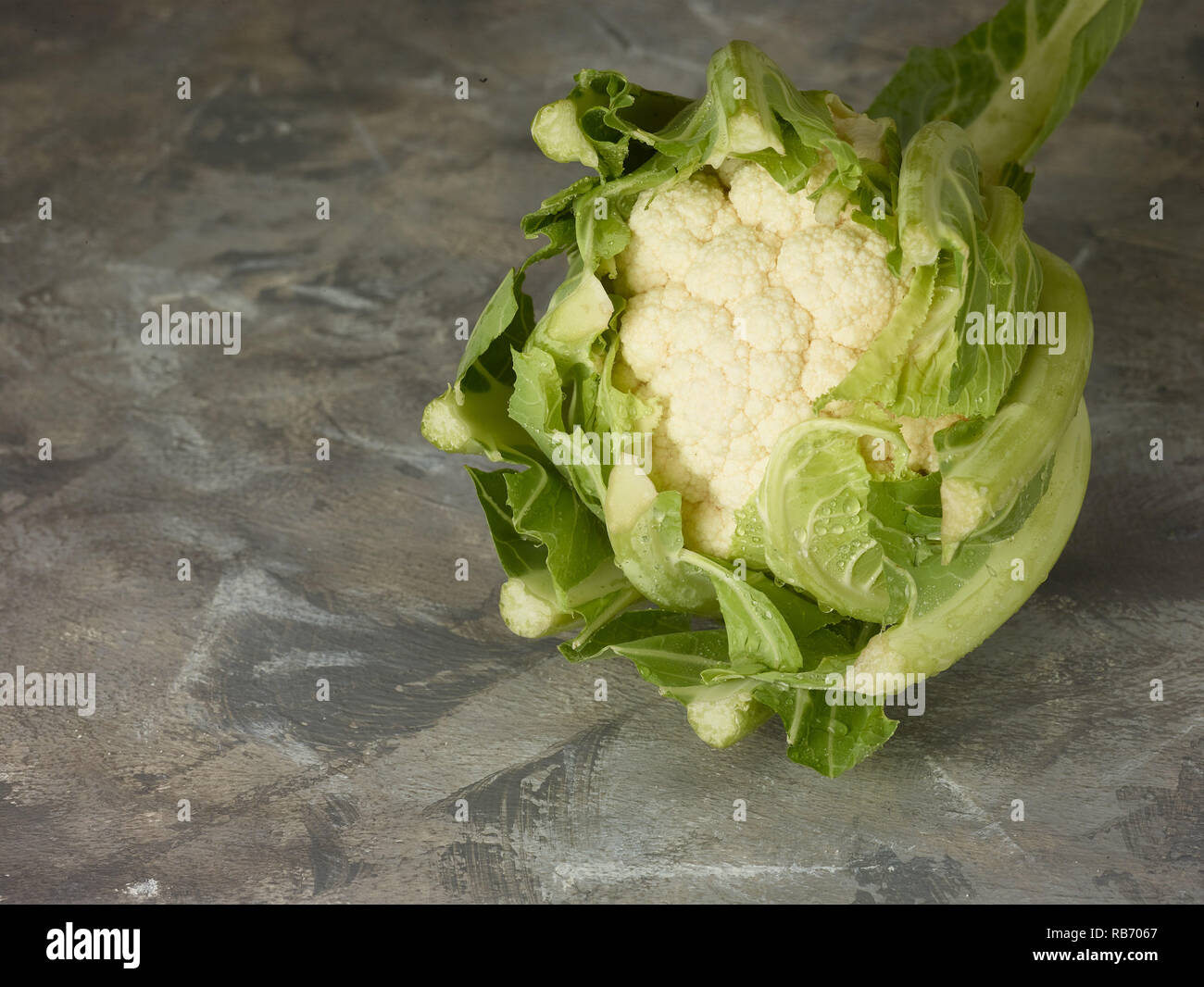Cauliflower portrait food photograph Stock Photo - Alamy