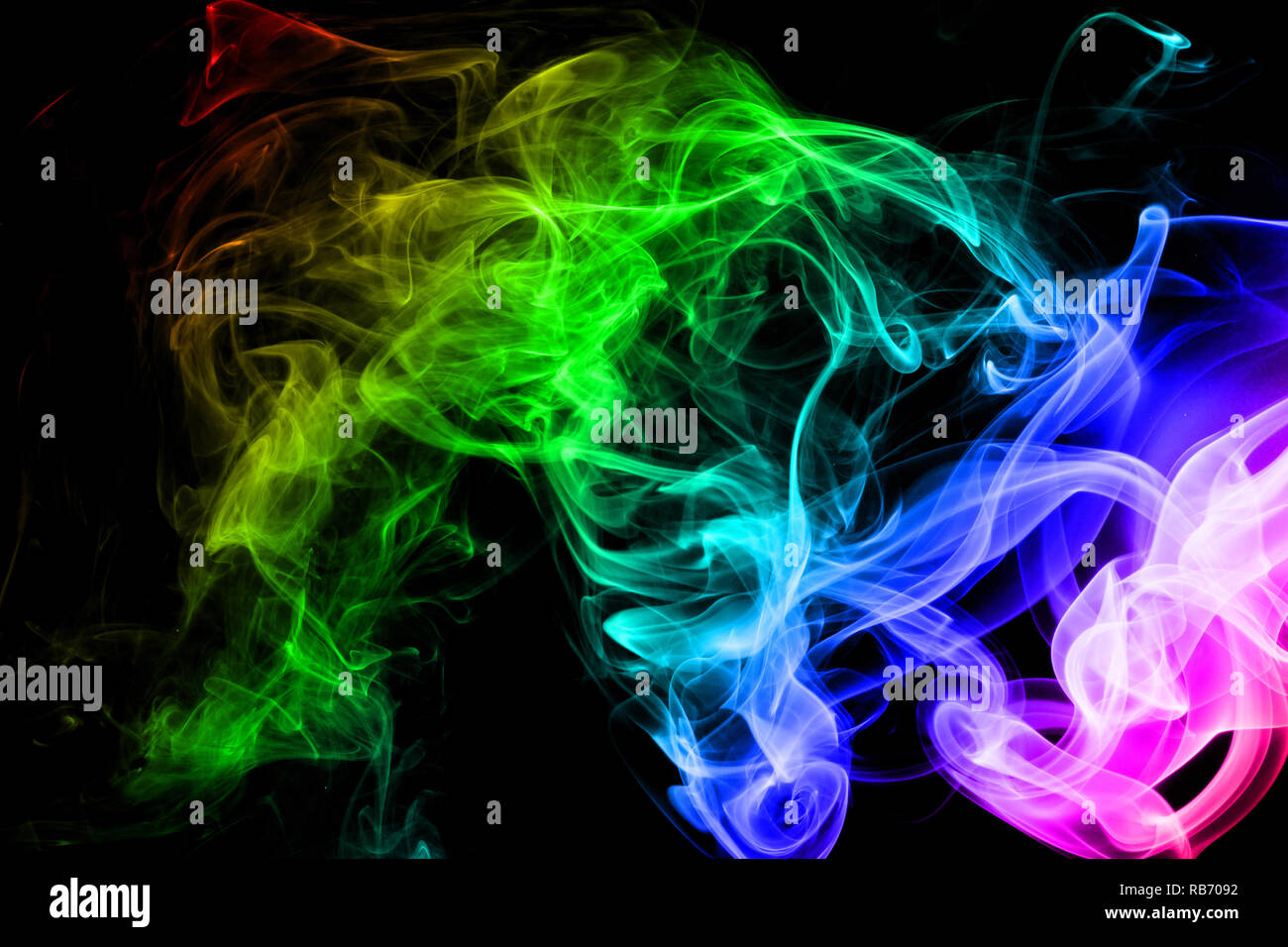 Abstract rainbow smoke background Stock Photo - Alamy