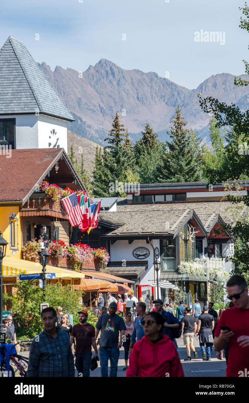 Vail Village in Vail, Colorado Stock Photo - Alamy