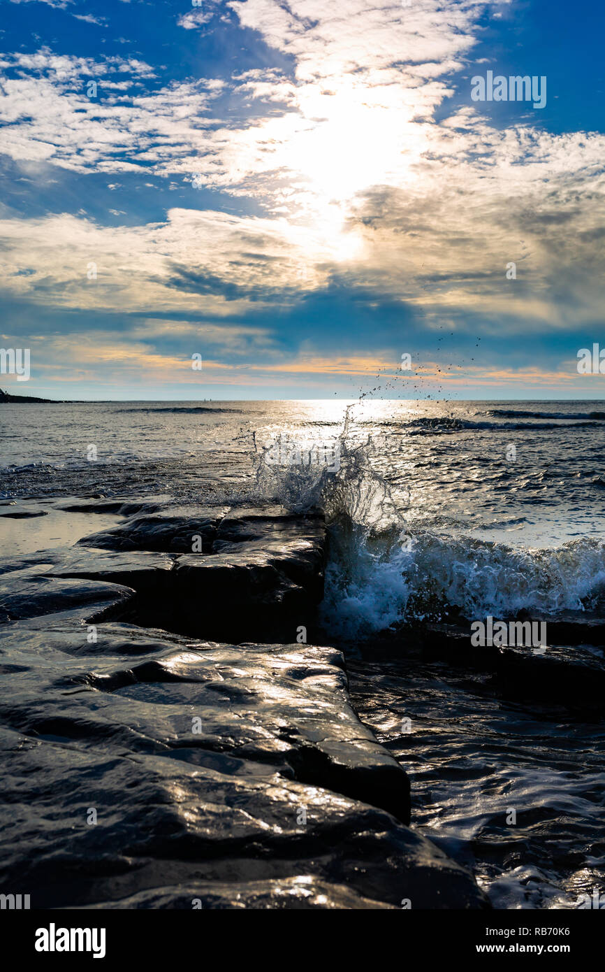Landscape photograph in portrait orientation of the washing ledge ...