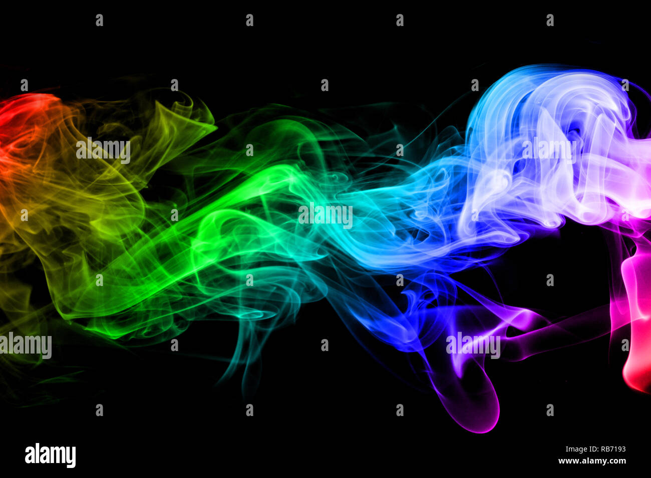 Abstract rainbow smoke background Stock Photo - Alamy