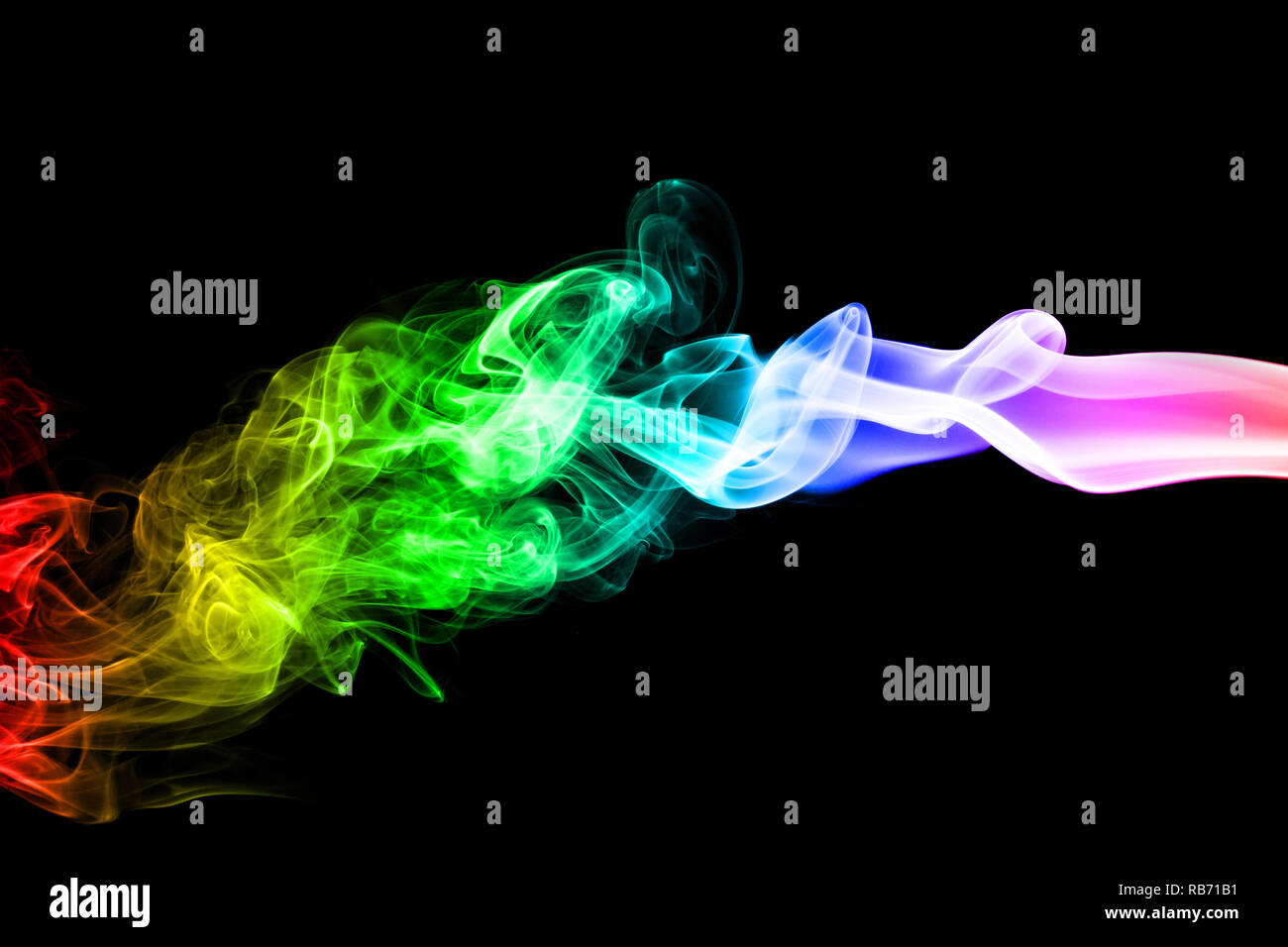 Abstract rainbow smoke background Stock Photo - Alamy