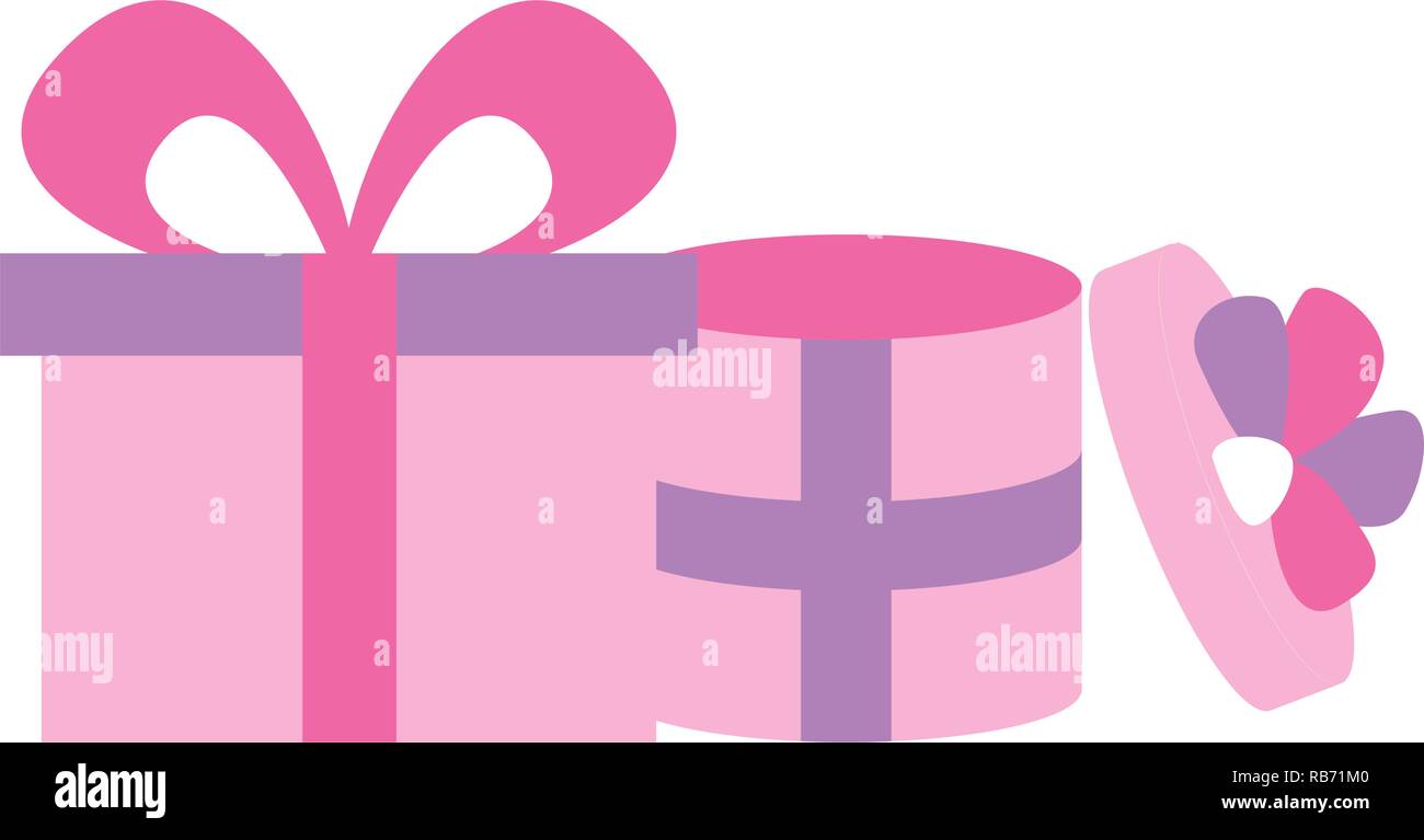 pink gift boxes Stock Vector Image & Art - Alamy