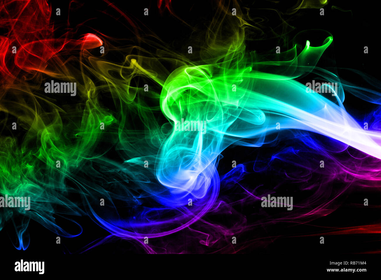 Abstract rainbow smoke background Stock Photo - Alamy