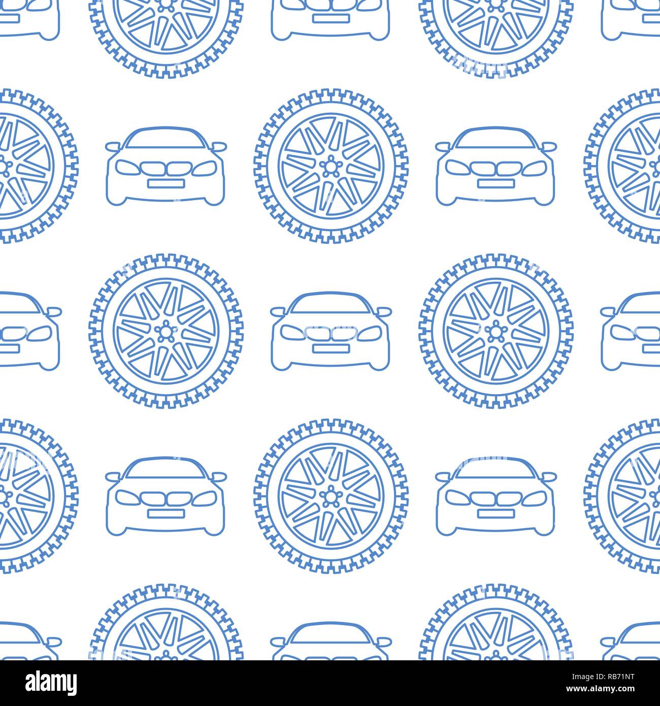 Seamless pattern cars wheels hi-res stock photography and images - Alamy